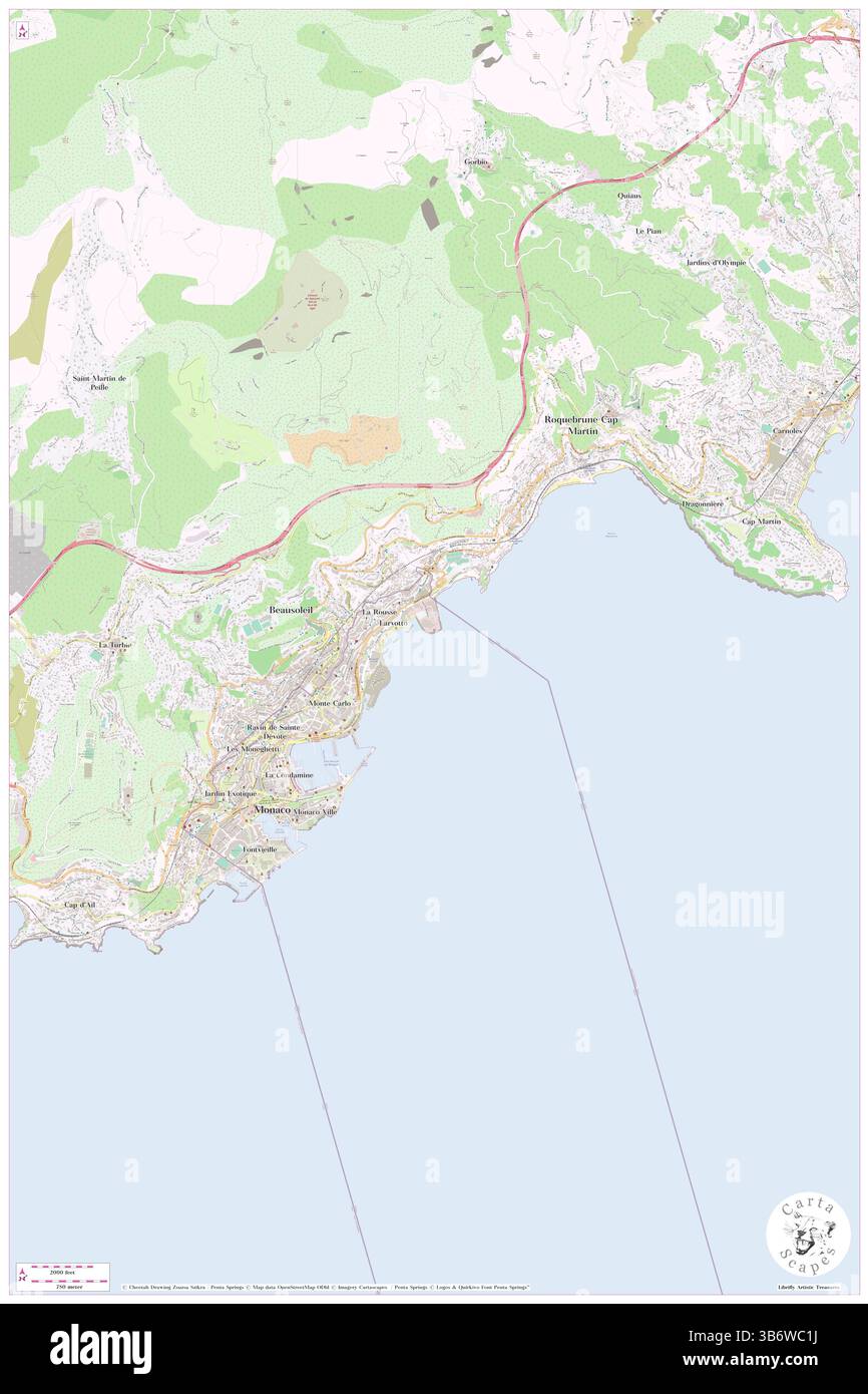 Monaco marine map hi-res stock photography and images - Alamy