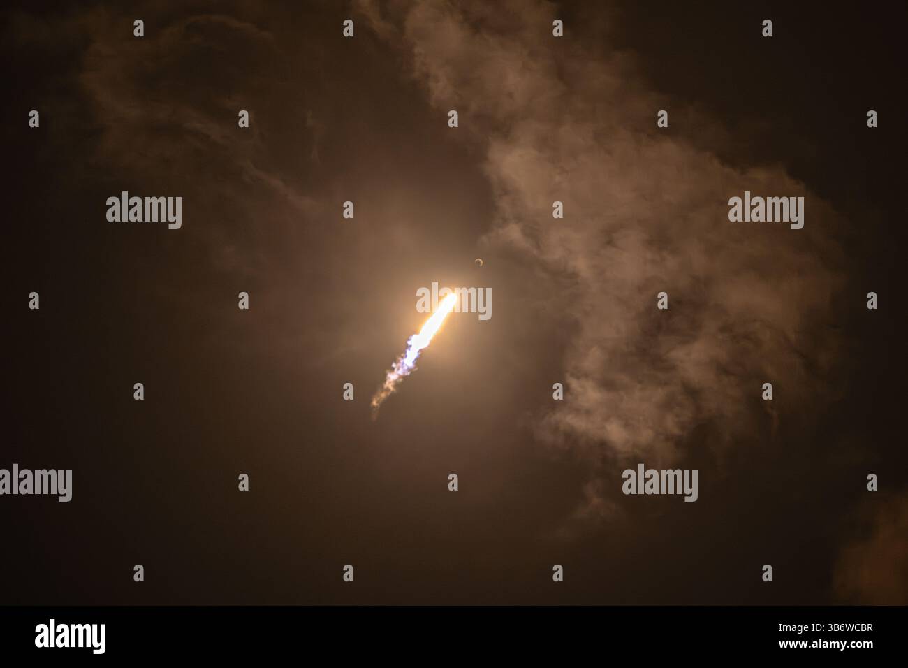 SpaceX launches their Falcon 9 rocket on May 4, 2025 with a batch of ...