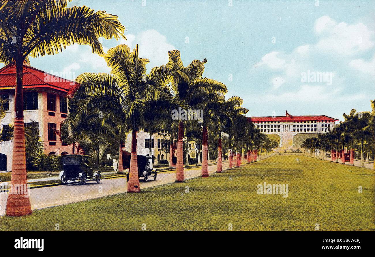 The Prado, Administration Building, Balboa, Canal Zone. From a postcard ...