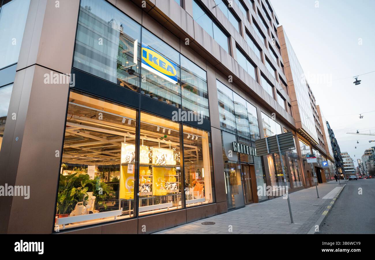 April 24, 2025 Stockholm Sweden, exterior view of Ikea building on the ...