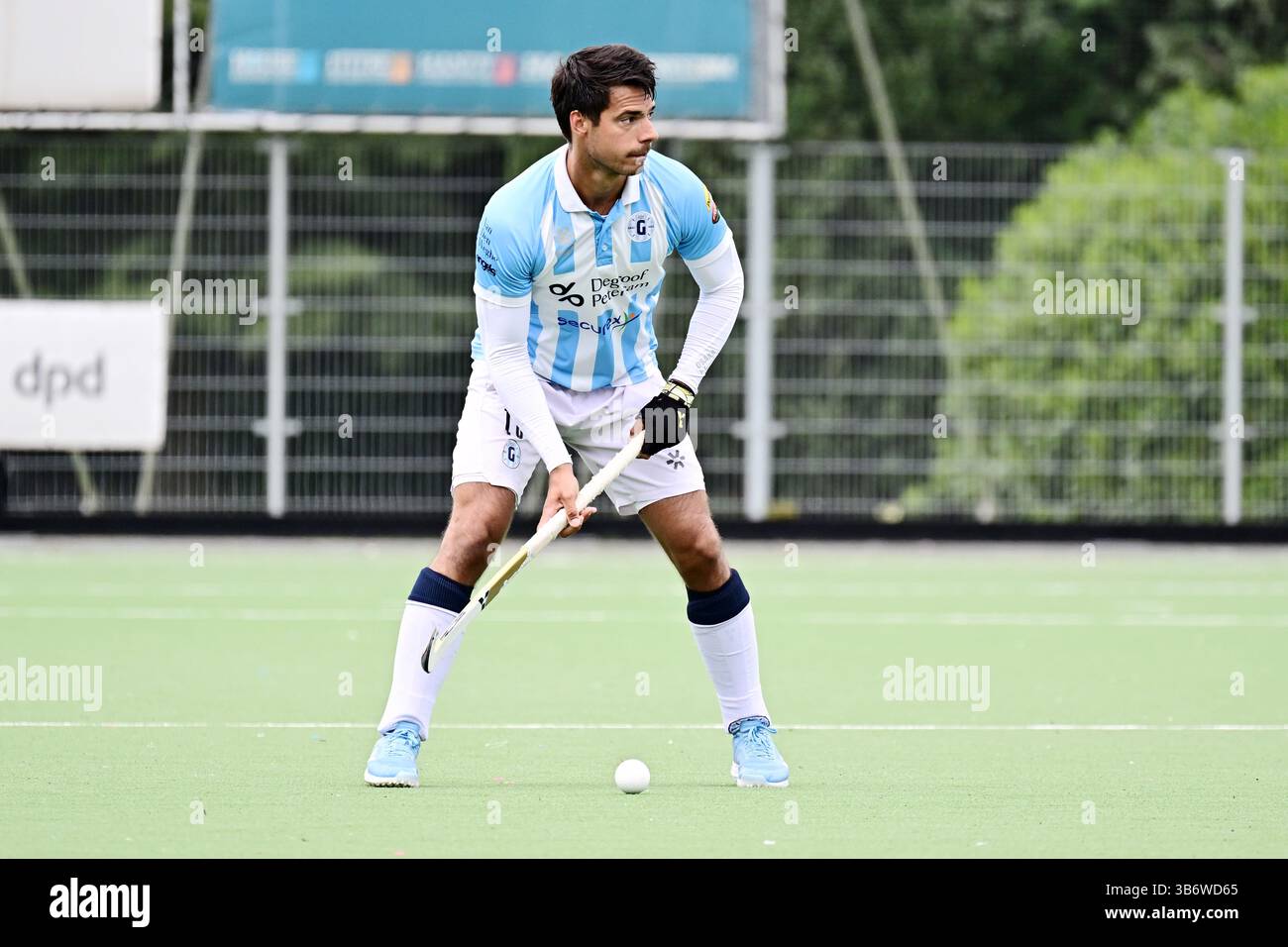 Gantoise's Alexander Hendrickx pictured in action during a hockey game ...