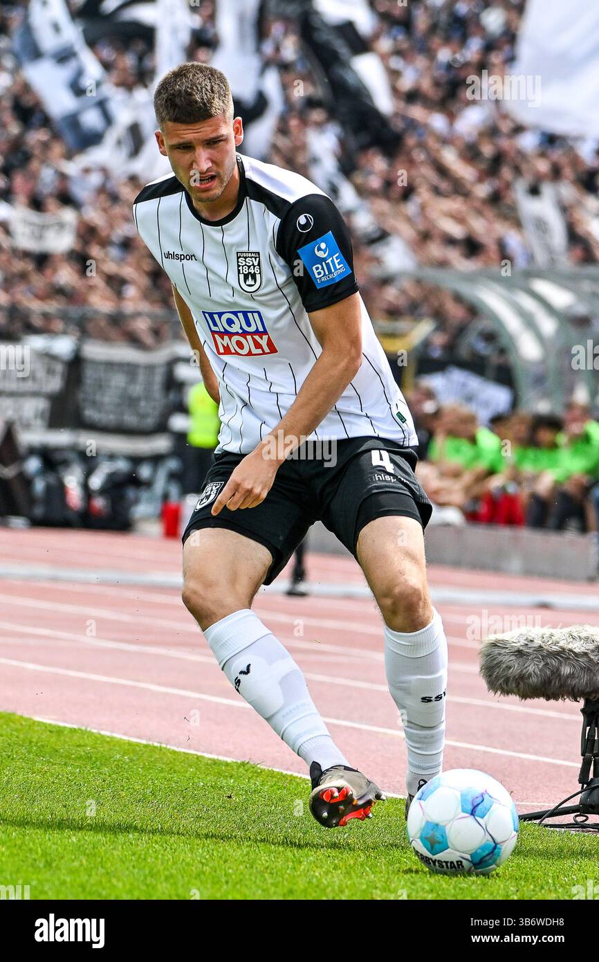 03.05.2025, Donaustadion, Ulm, GER, 2. BL, SSV Ulm 1846 vs Hannover 96 ...