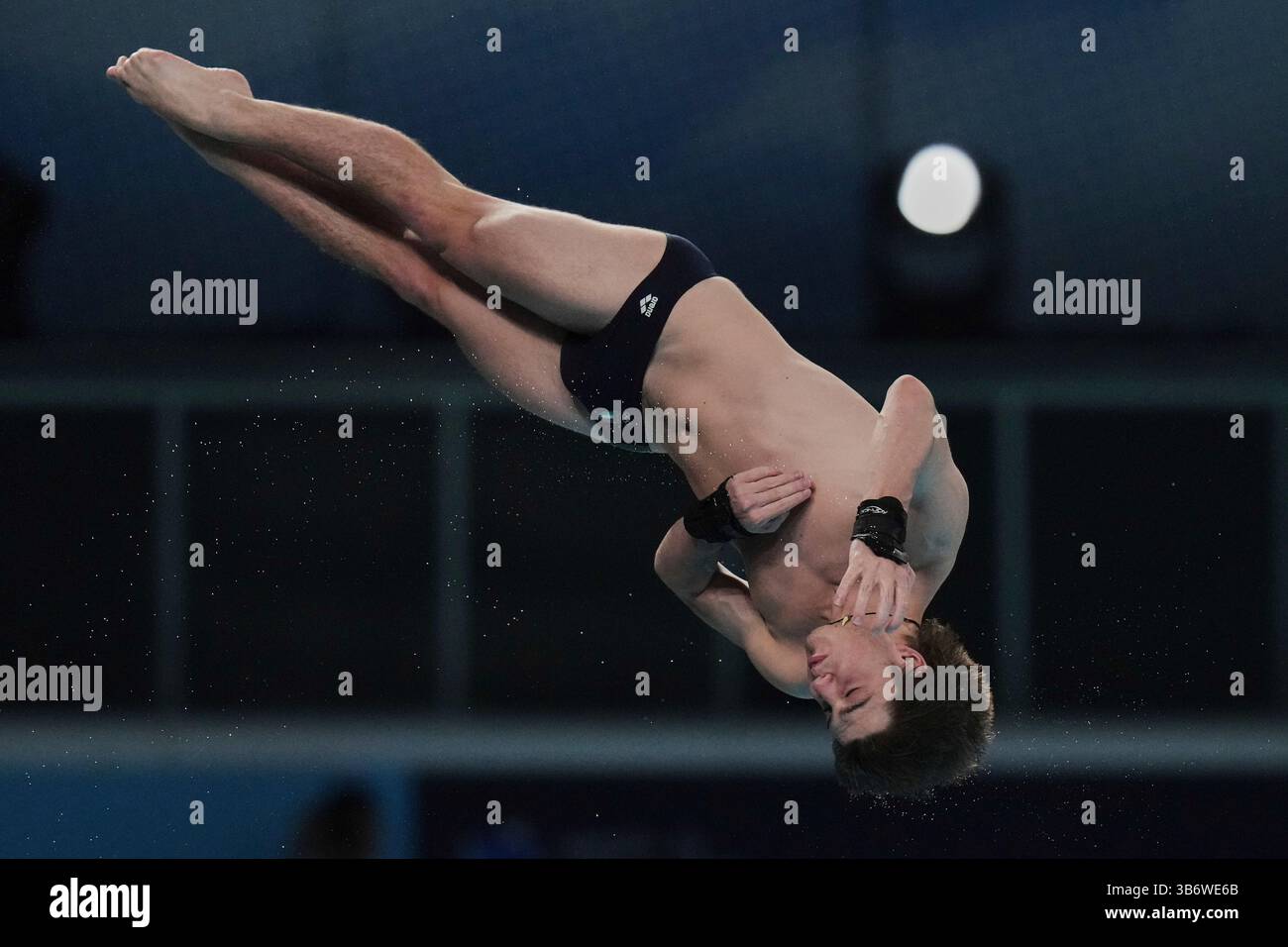 Riccardo Giovannini of Italy competes in the Men's 10m Platform event ...