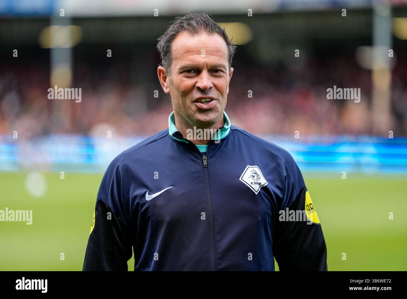 DEVENTER, NETHERLANDS - MAY 4: Referee Bas Nijhuis looks on during a ...