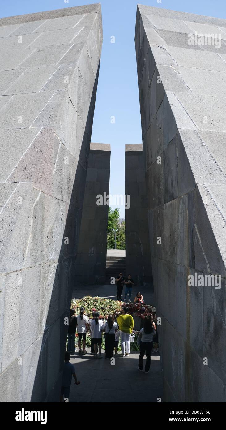 Armenian Genocide Memorial Complex on the hill of Tsitsernakaberd in ...