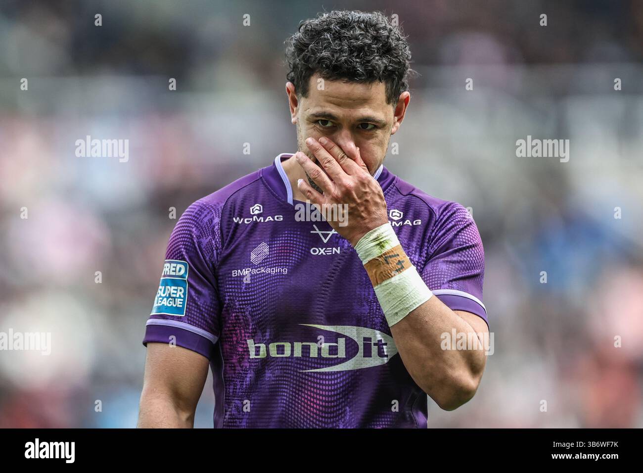 Newcastle, UK. 04th May, 2025. Jacob Gagai of Huddersfield Giants ...