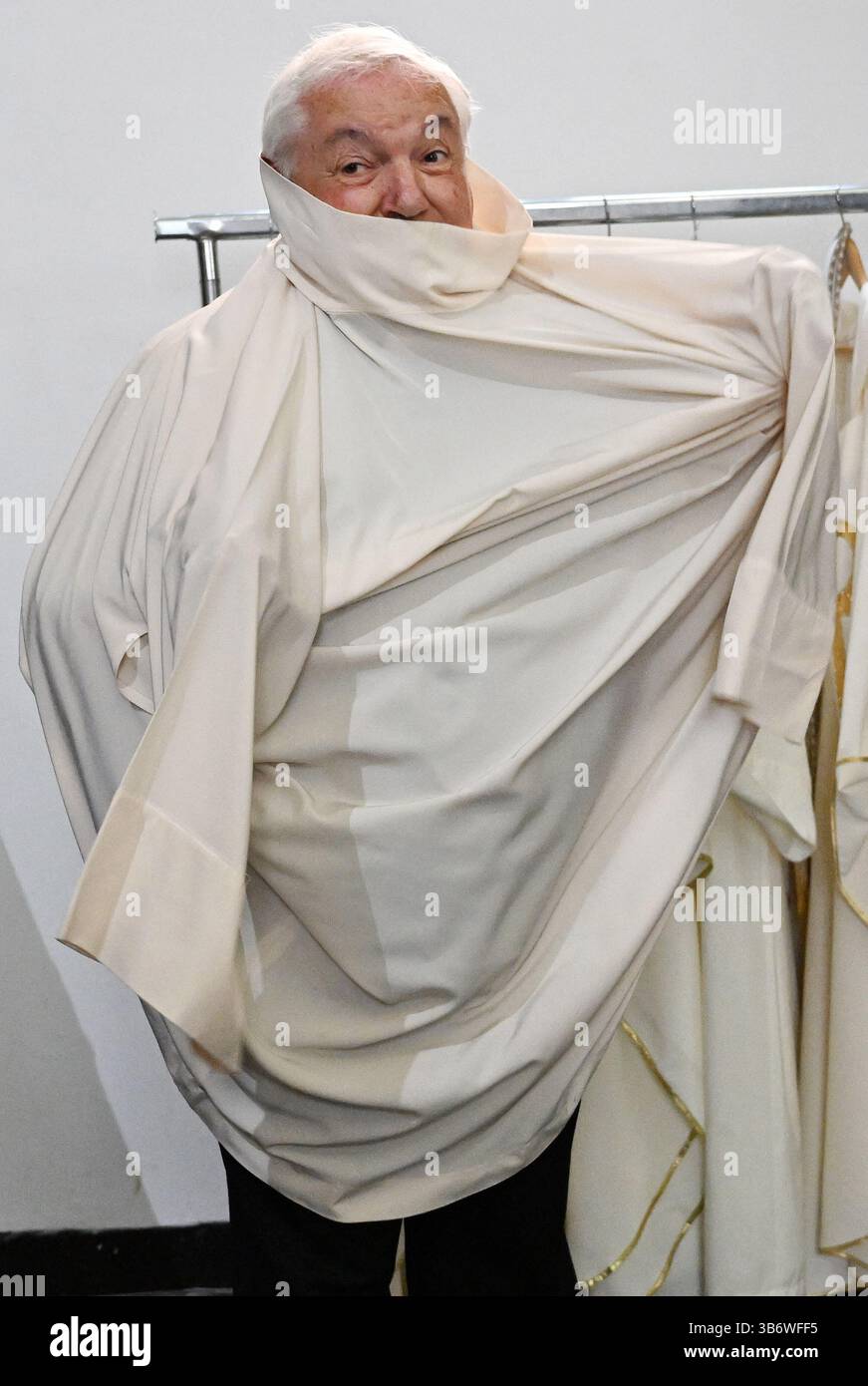French Cardinal ‘papabile’ Jean-Marc Aveline prepares in the sacristy ...