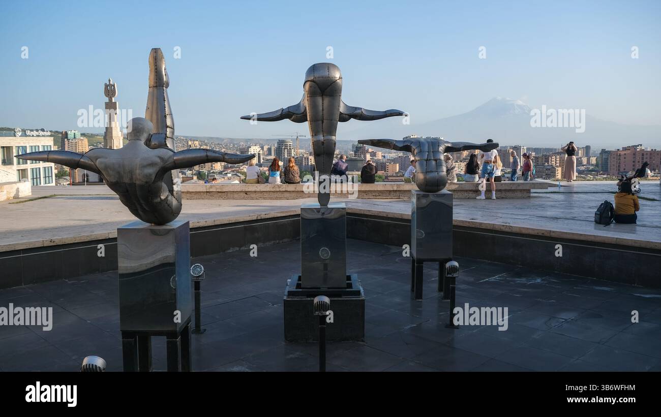 Mount Ararat, the traditional resting place of Noah's Ark, looming over ...
