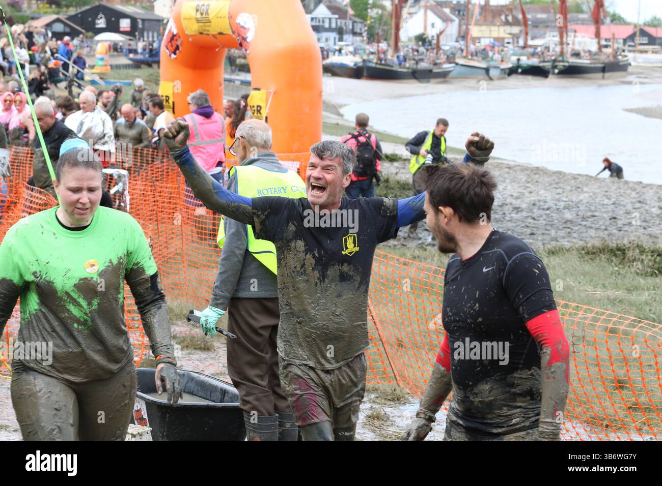 Maldon, UK. 4th May 2025. The famous Maldon Mud Race attracts thousands ...