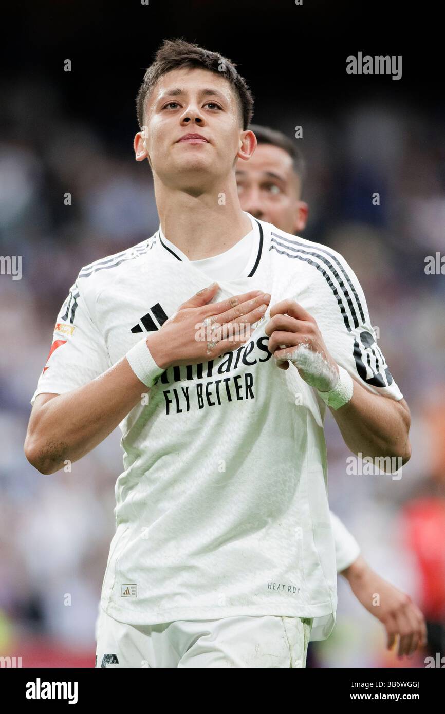 Madrid, Spain. 04th May, 2025. MADRID, SPAIN - May 4: Arda Guler of ...