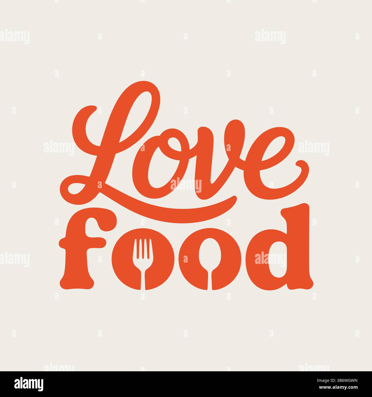 Artistic love food logo hi-res stock photography and images - Alamy