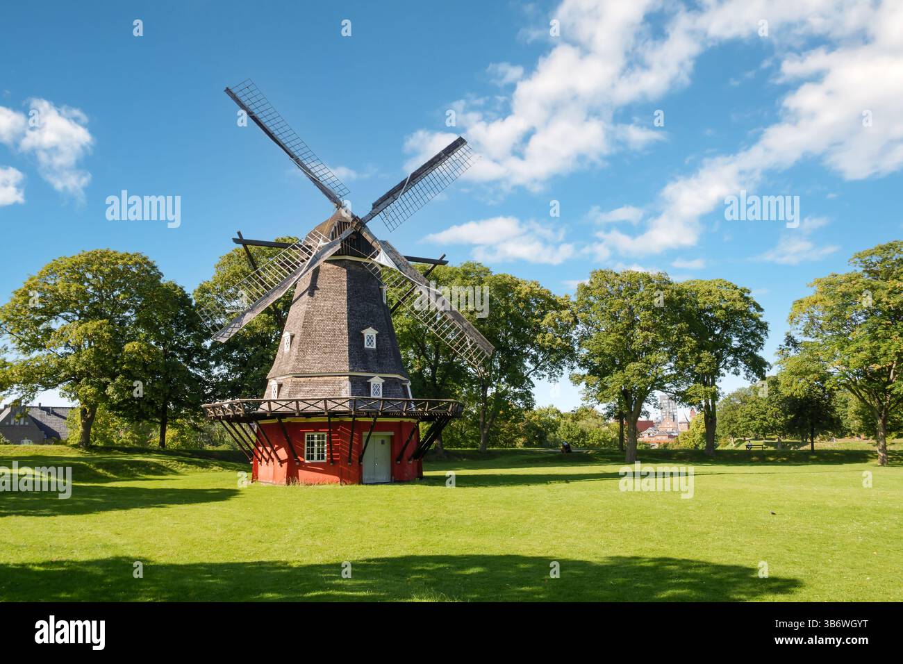 Windmill on King's Bastion at Kastellet fortress in Copenhagen, Denmark ...