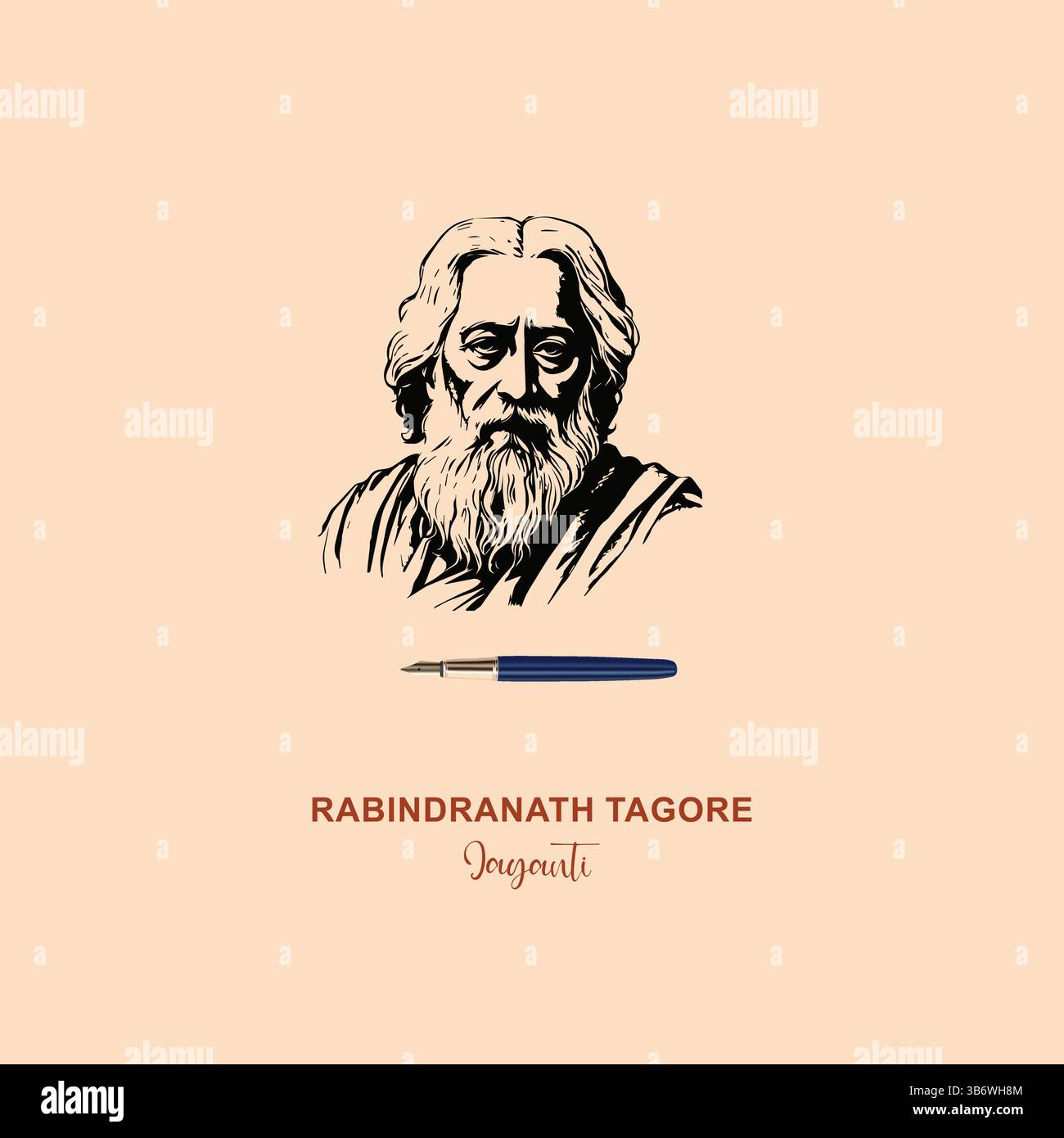 Rabindra Jayanti | Stock Vector Image & Art - Alamy