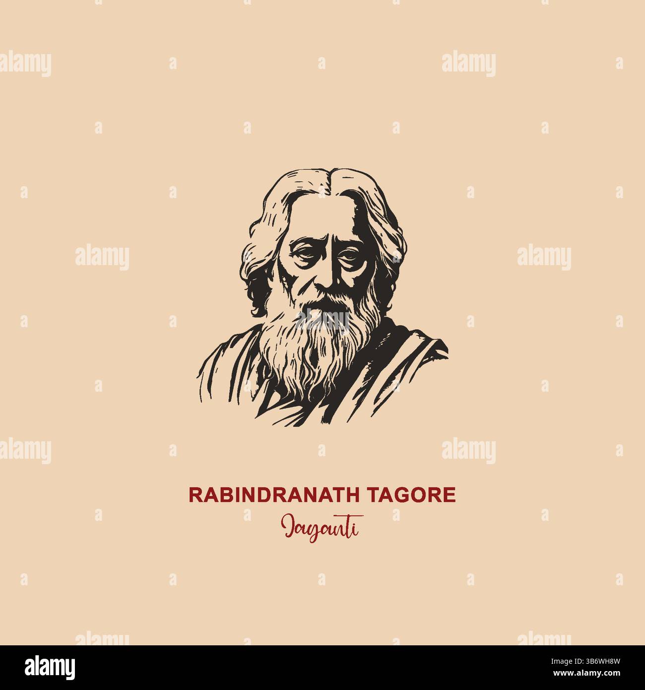 Rabindra Jayanti | Stock Vector Image & Art - Alamy