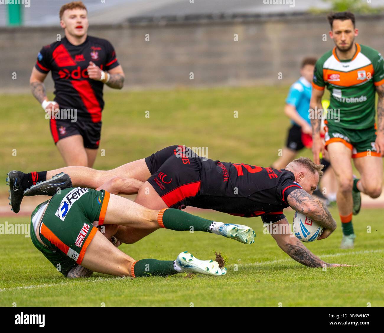 Danny Langtree of Widnes goes over for a try. Credit Paul Whitehurst ...
