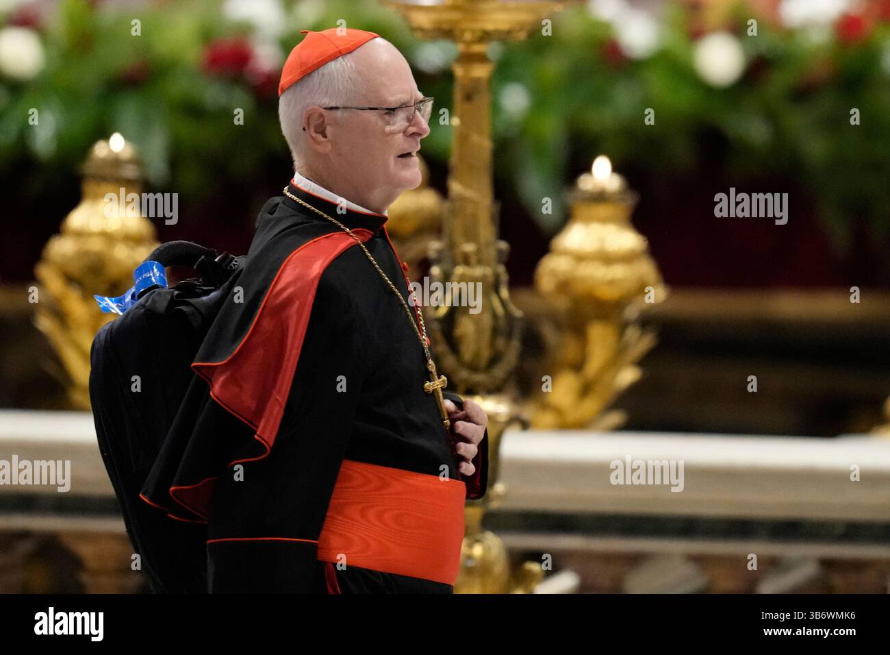 Cardinal Christoph Schönborn arrives to attend a mass on the last of ...