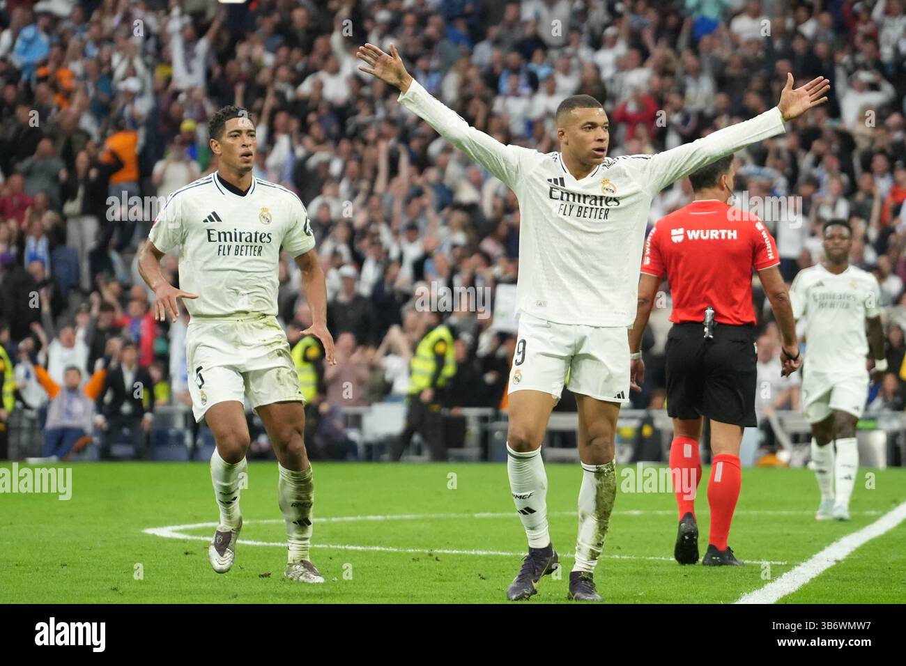 Goal Kylian Mbappé of Real Madrid during the Spanish championship La Liga football match between ...