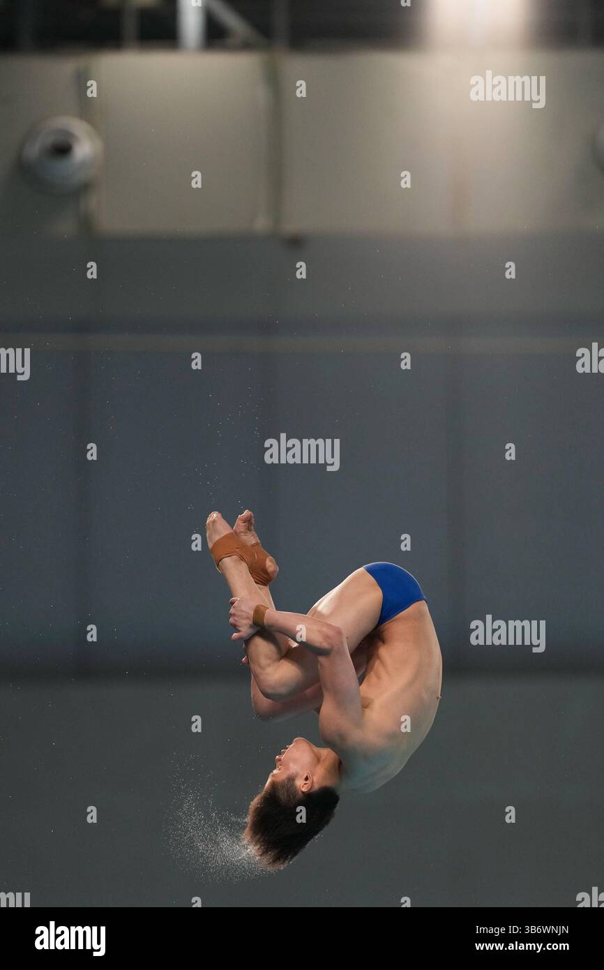 Beijing, China. 4th May, 2025. Zhu Zifeng of China competes during the ...