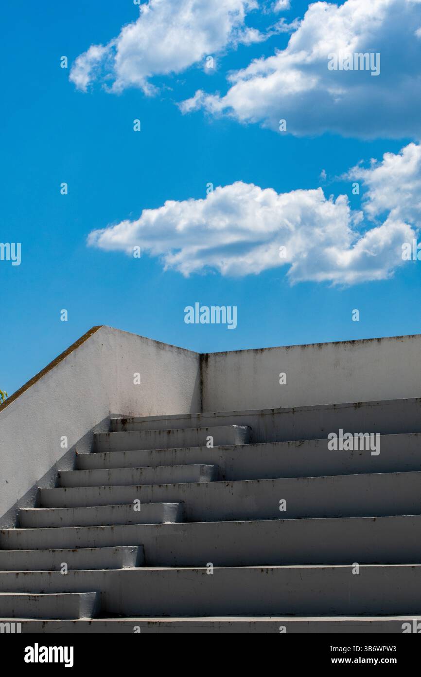 Steps to the Sky: Clouds Above Concrete Stock Photo - Alamy