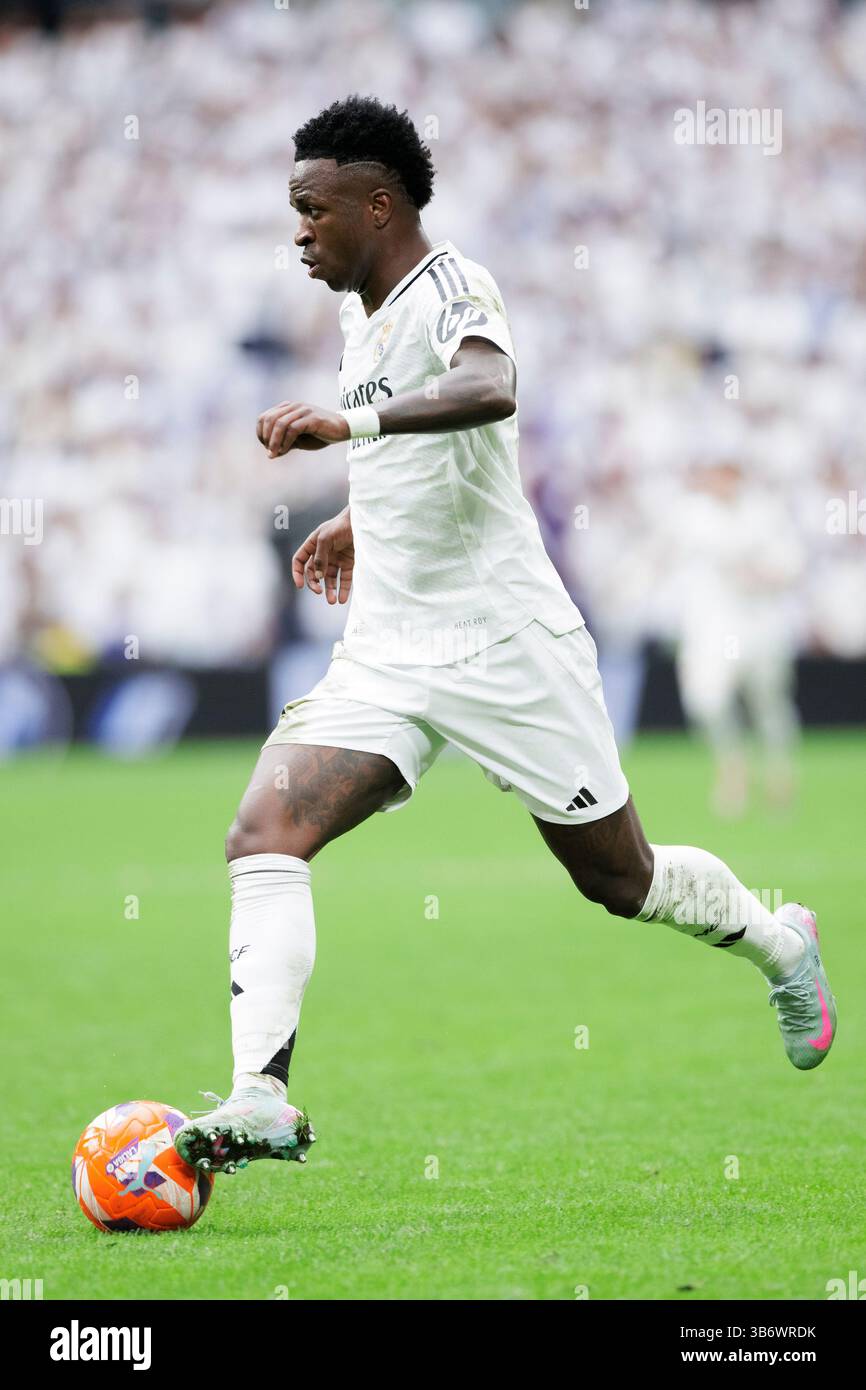 MADRID, SPAIN - May 4: Vinicius jr of Real Madrid in action during the ...