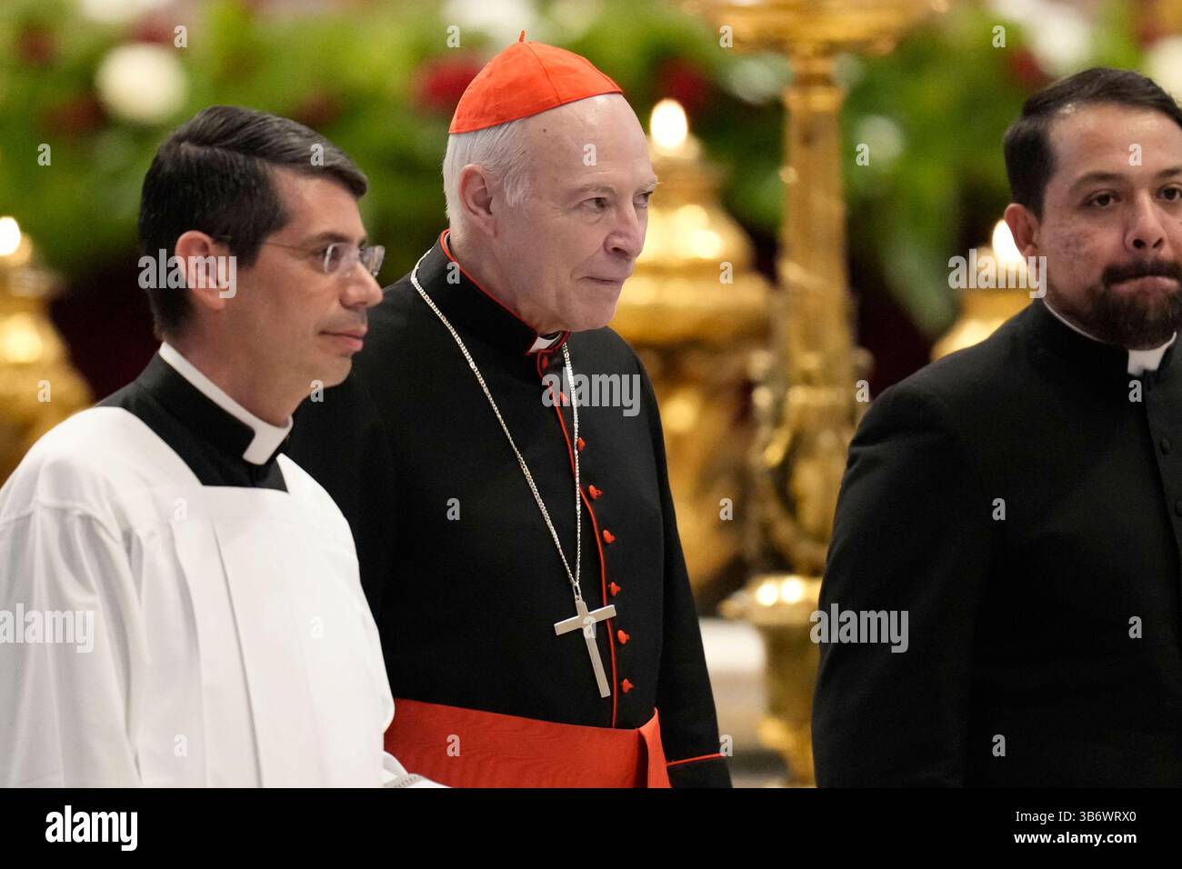 Cardinal Carlos Aguiar Retes arrives to attend a mass on the last of ...