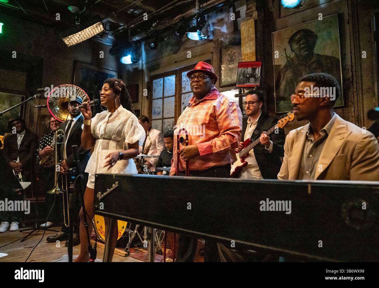 Erika Falls, left, performs with Preservation Hall Jazz Band's Ronell ...