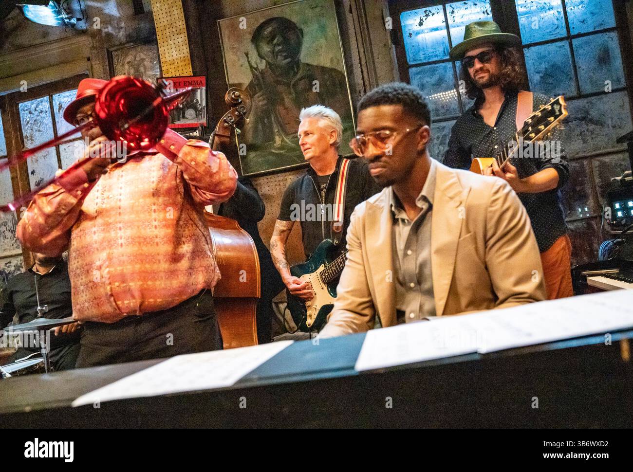 Ronell Johnson, Mike McCready, Kyle Roussel and Josh Starkman perform ...