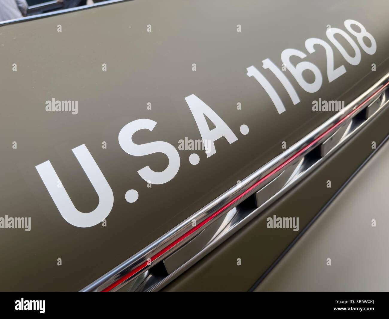Rome, italy 4 may 2025: chrome details and writing on the hood of an ...