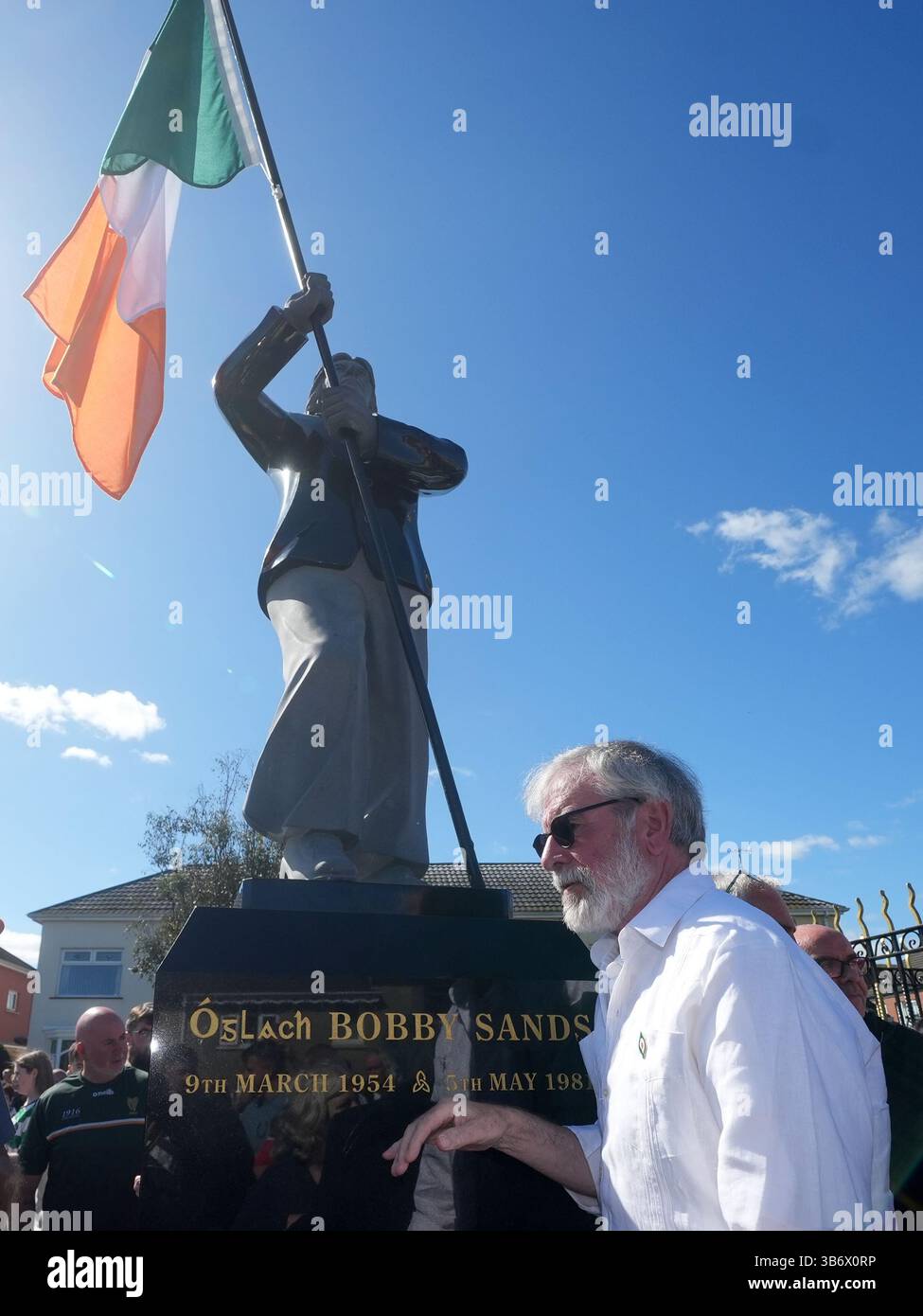 Former Sinn Fein president Gerry Adams attending the unveiling of the ...