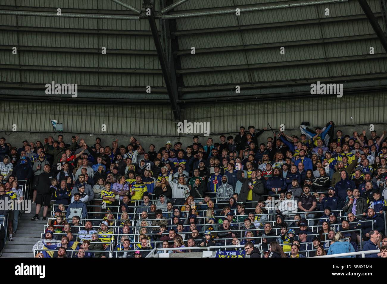 Newcastle, UK. 04th May, 2025. Warrington fans during the Betfred Magic ...