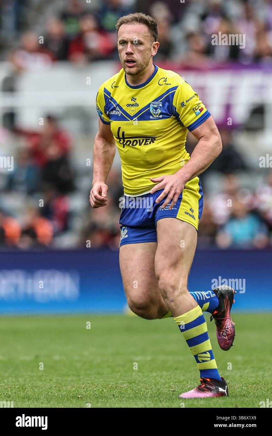 Newcastle, UK. 04th May, 2025. Ben Currie of Warrington Wolves during ...