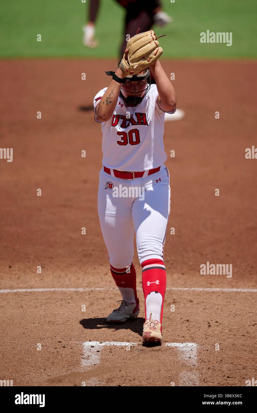 Utah Utes pitcher Hailey Maestretti (30) during an NCAA Softball game ...
