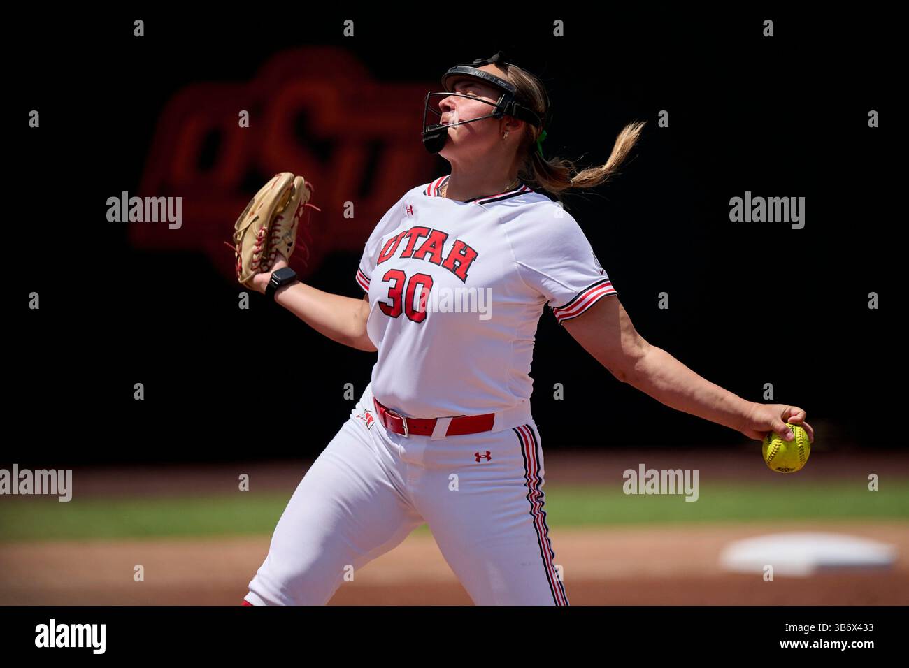 Utah Utes pitcher Hailey Maestretti (30) during an NCAA Softball game ...