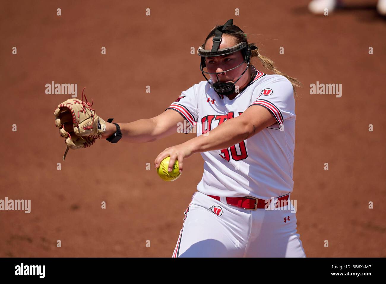 Utah Utes pitcher Hailey Maestretti (30) during an NCAA Softball game ...