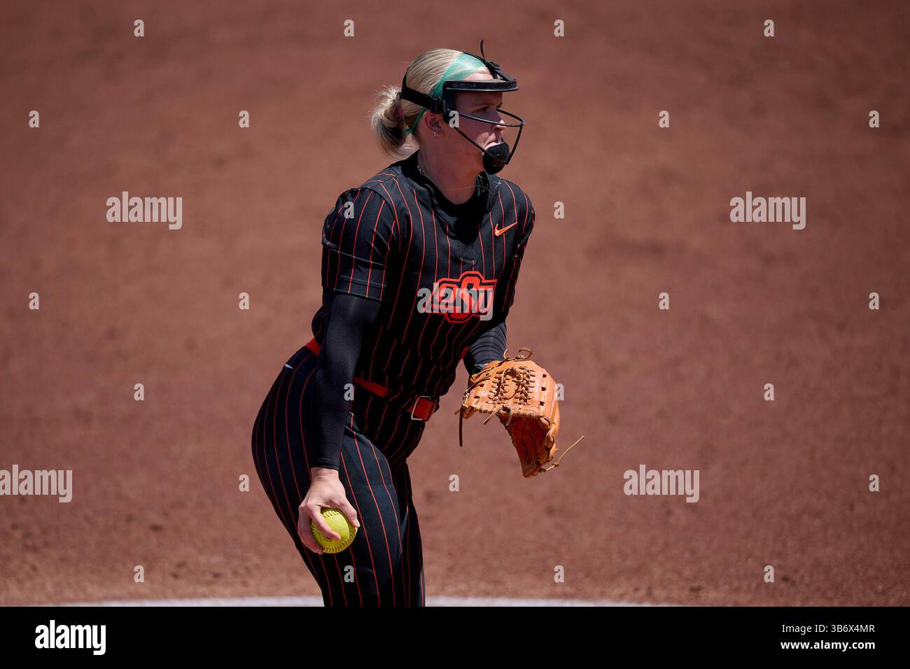 Oklahoma State Cowgirls pitcher RyLee Crandall (4) during an NCAA ...