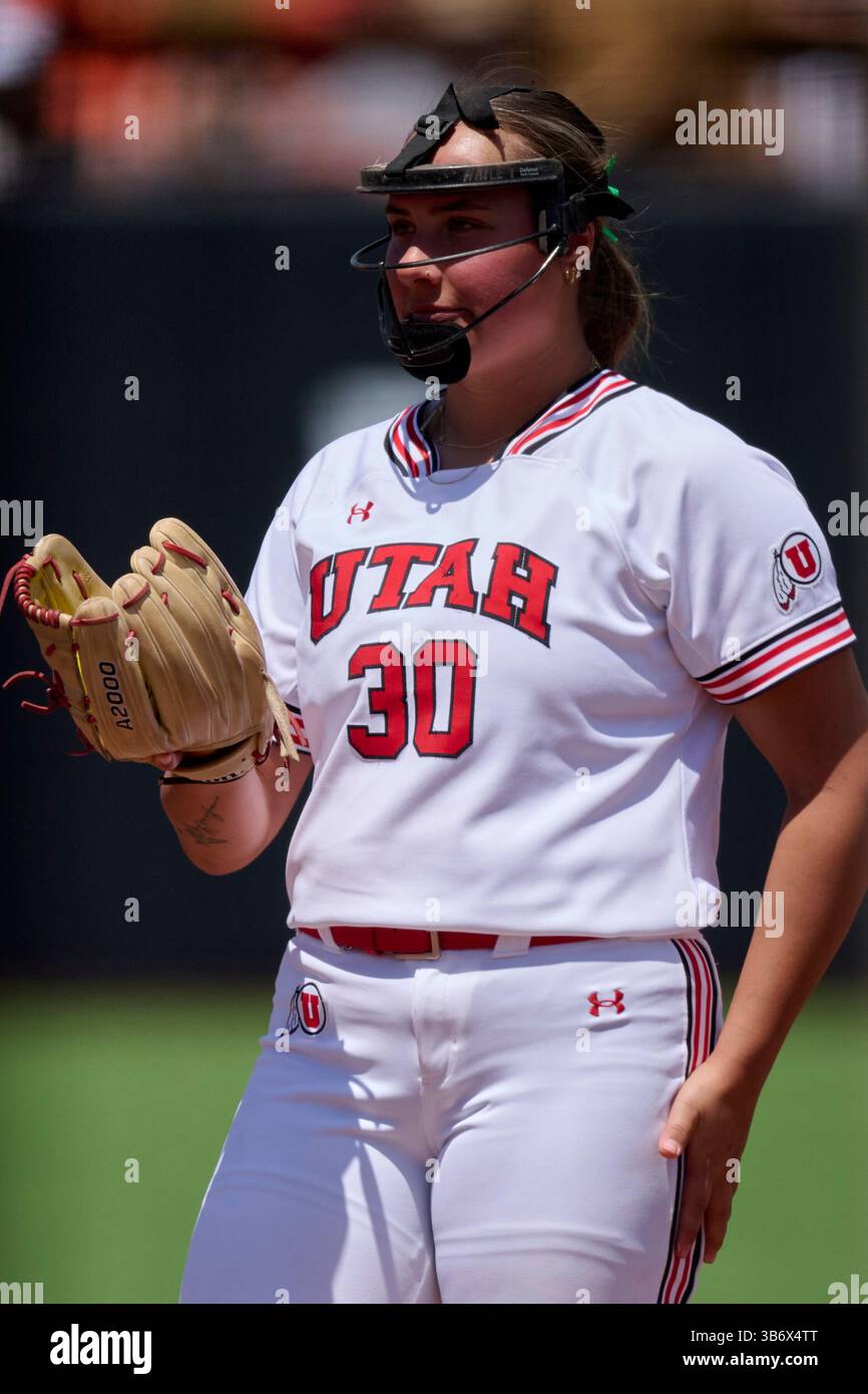 Utah Utes pitcher Hailey Maestretti (30) during an NCAA Softball game ...