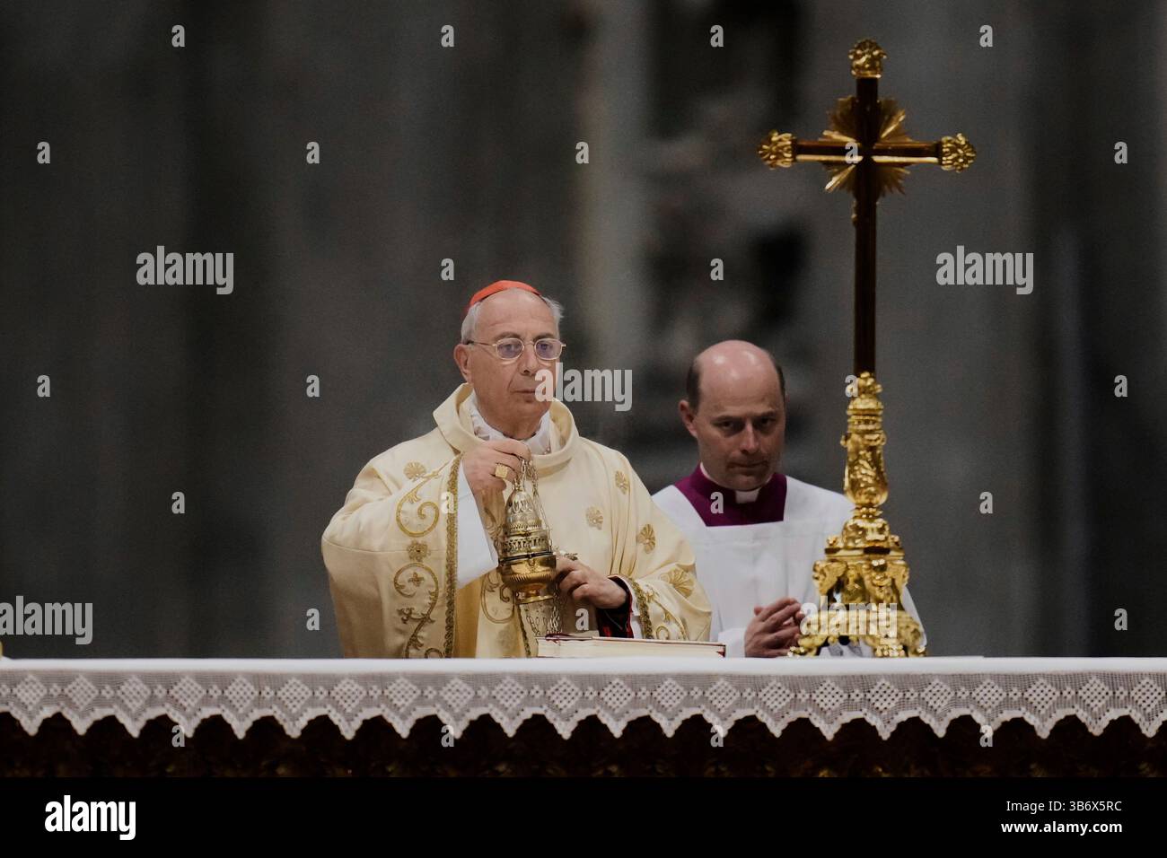 Cardinal Protodeacon Dominique Mamberti celebrates a mass on the last ...