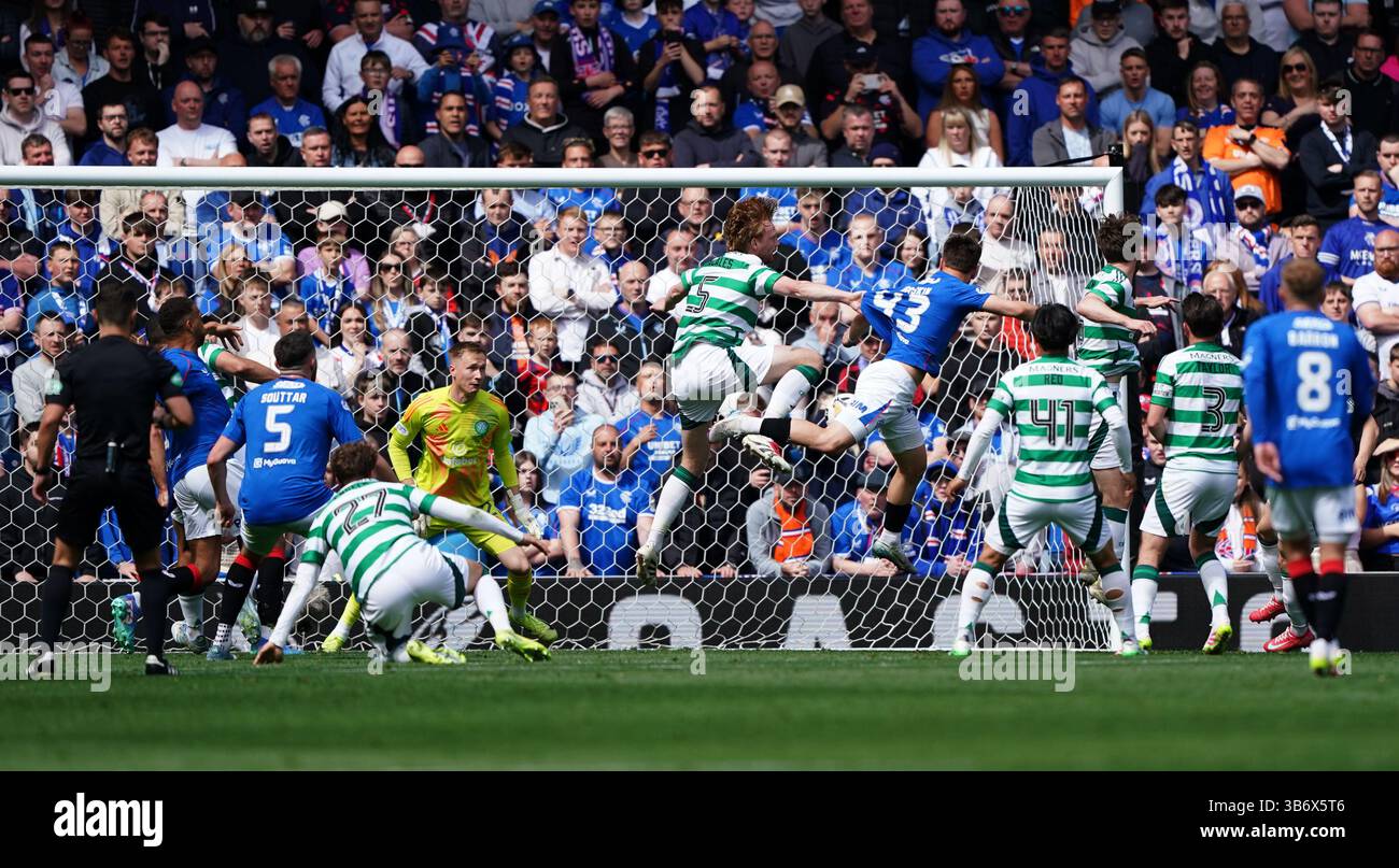 Rangers' Nicolas Raskin scores before his goal is ruled out by VAR ...