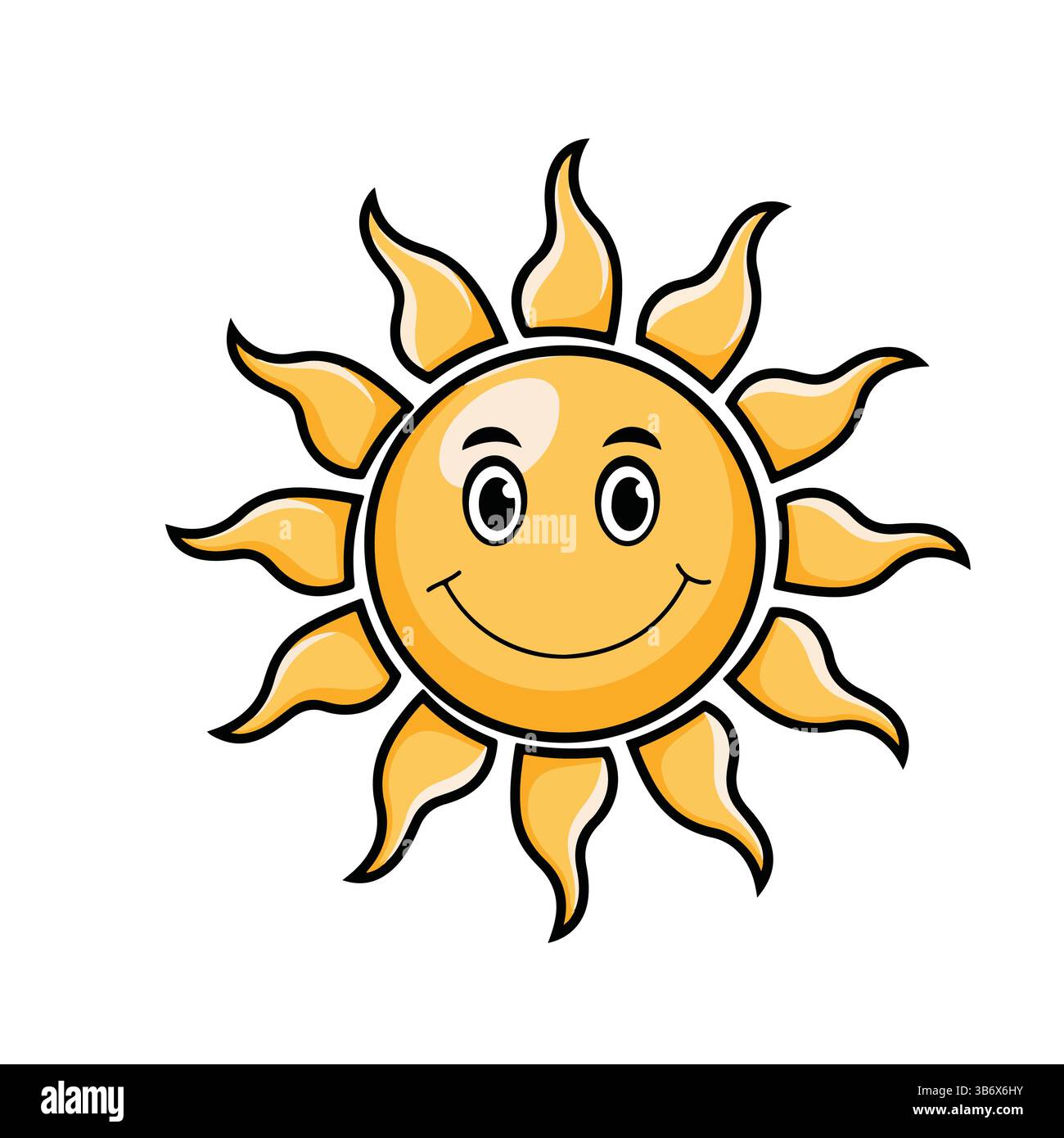 Sun cartoon character Cut Out Stock Images & Pictures - Alamy