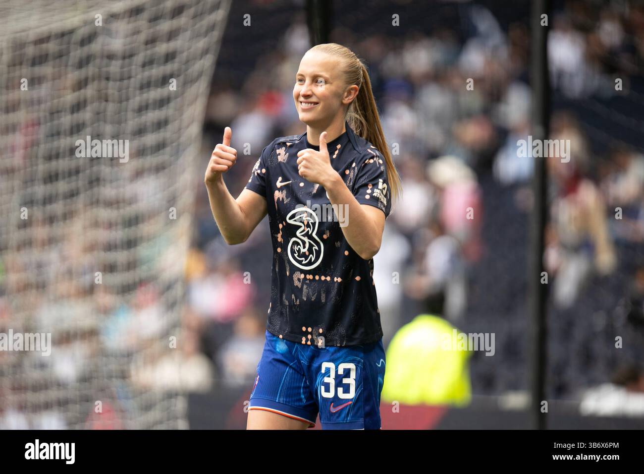 LONDON, ENGLAND - MAY 04: Aggie Beever-Jones of Chelsea Women during ...