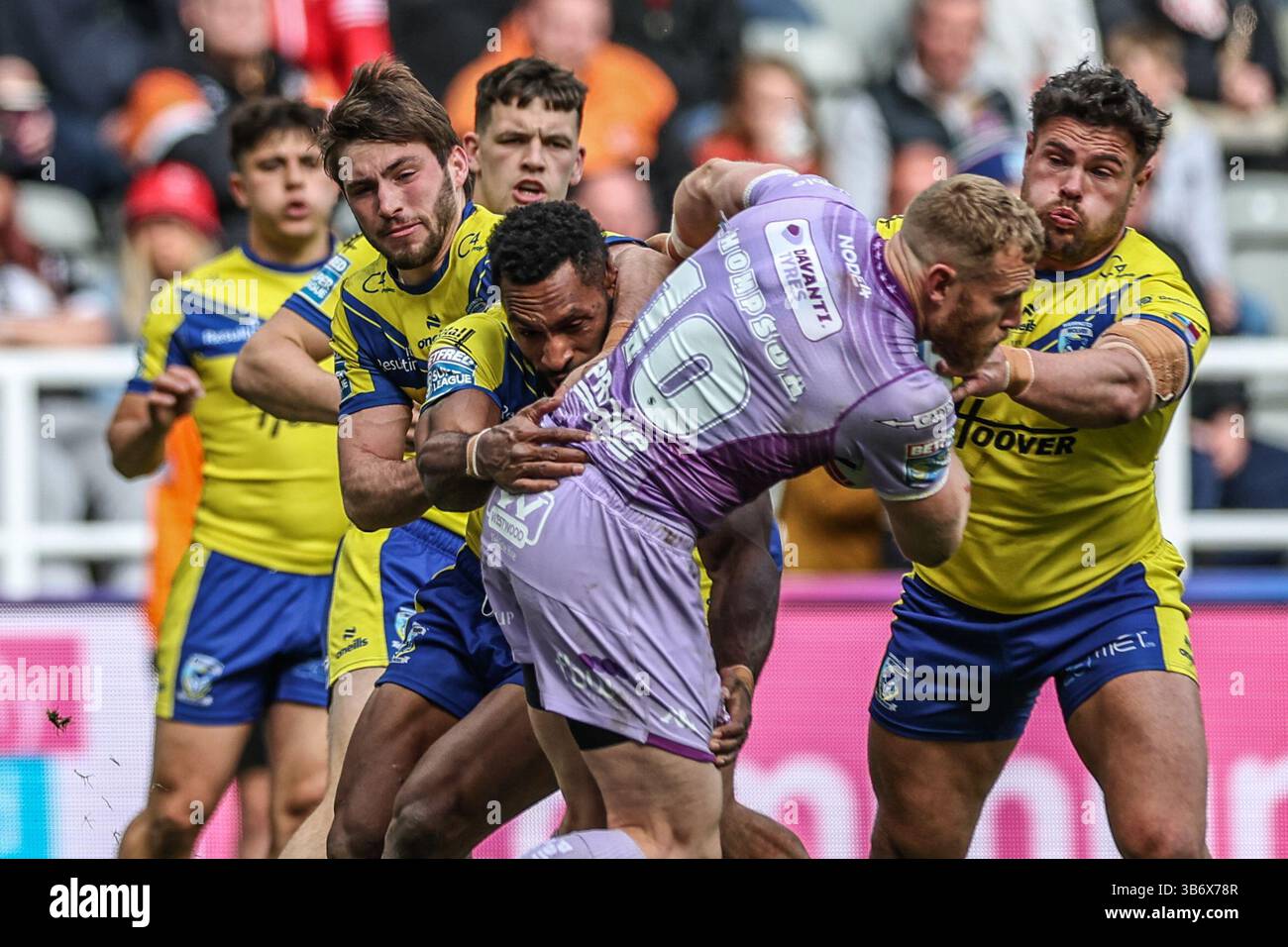 Newcastle, UK. 04th May, 2025. Luke Thompson of Wigan Warriors is ...