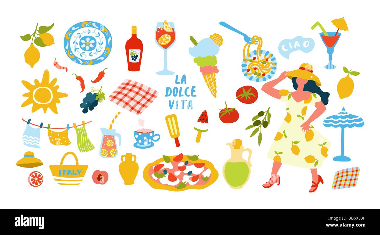 Italian summer destination Stock Vector Images - Alamy