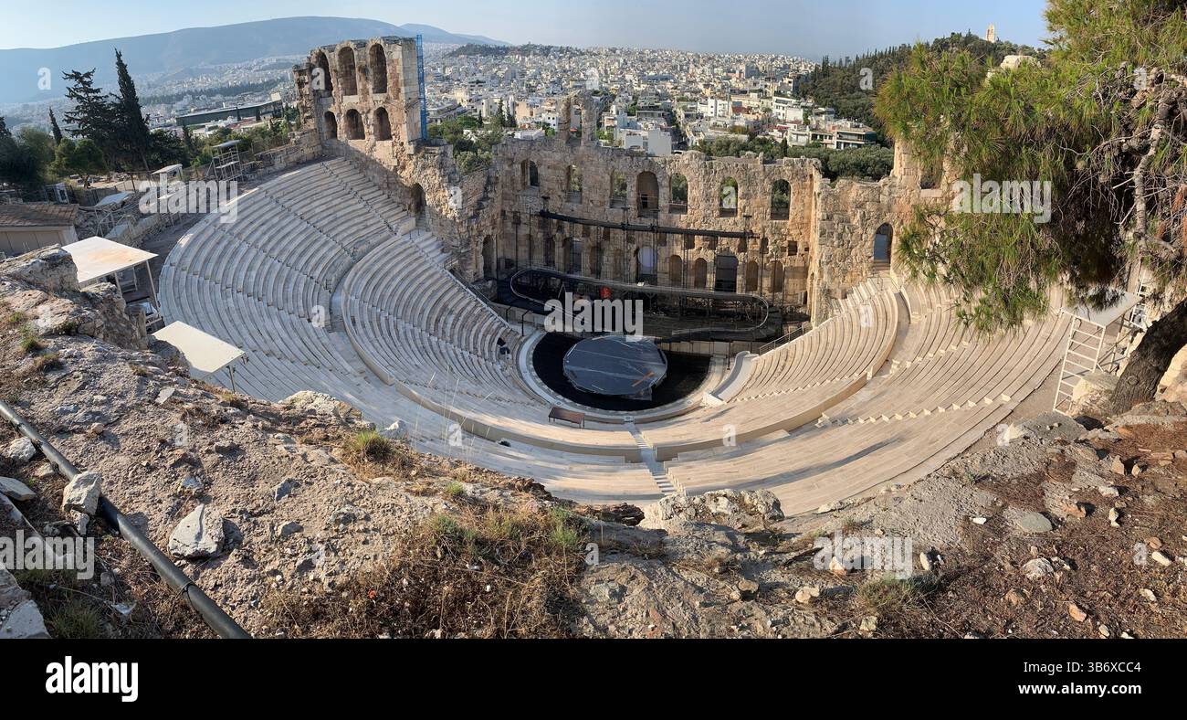 Odeon of Herod Atticus aka Theatre of Dionysus is a Roman theatre on ...