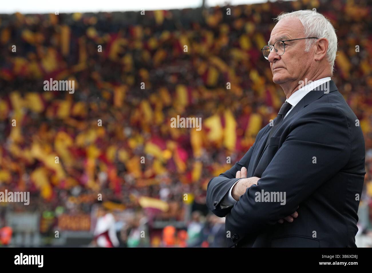 Roma, Italia. 04th May, 2025. Roma's head coach Claudio Ranieri during ...