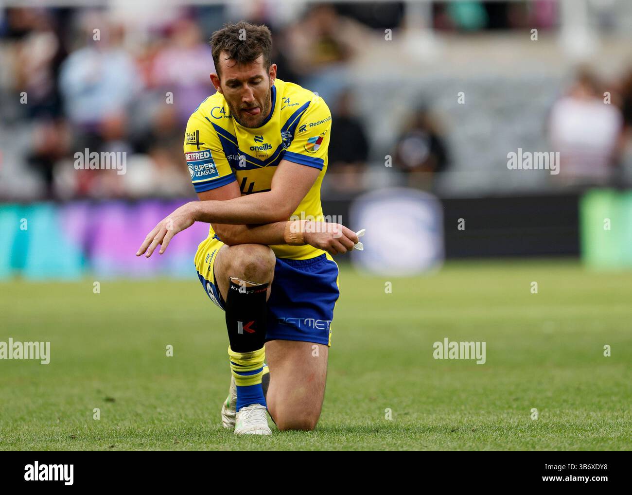 Warrington Wolves' Stefan Ratchford reacts after the Betfred Super ...