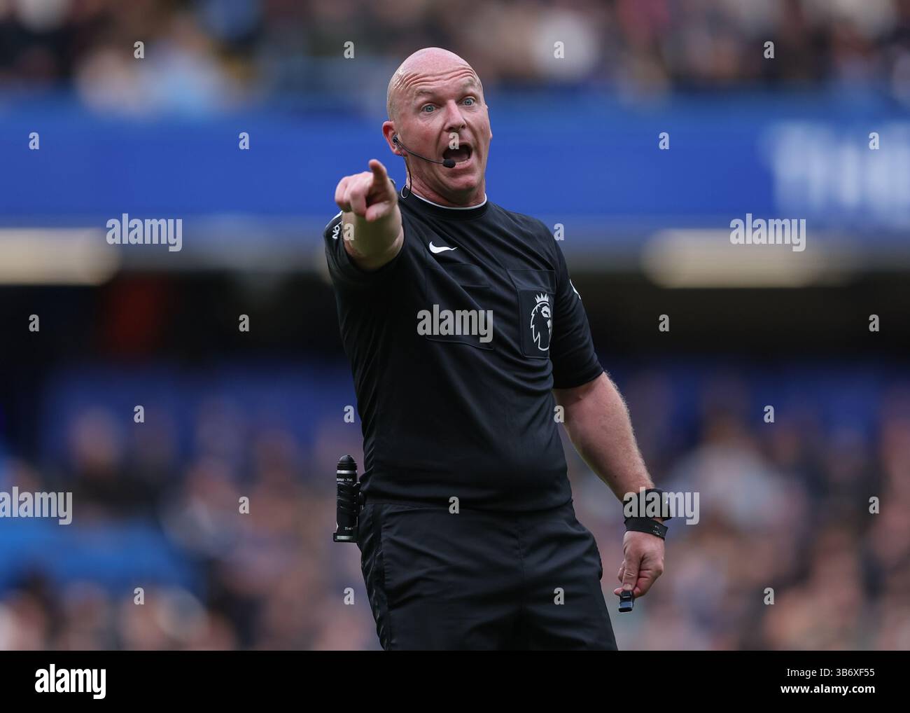London, UK. 4th May, 2025. Referee Simon Hooper during the Chelsea vs ...