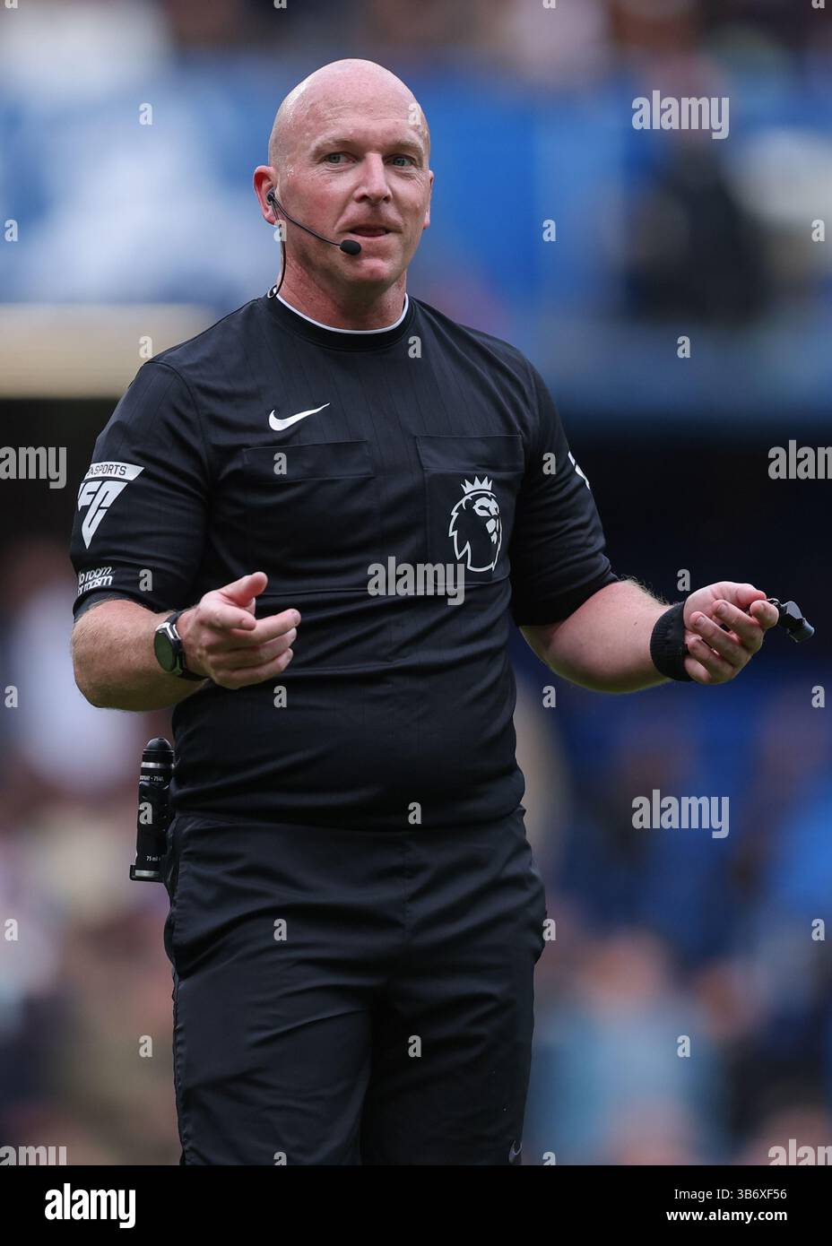 London, UK. 4th May, 2025. Referee Simon Hooper during the Chelsea vs ...