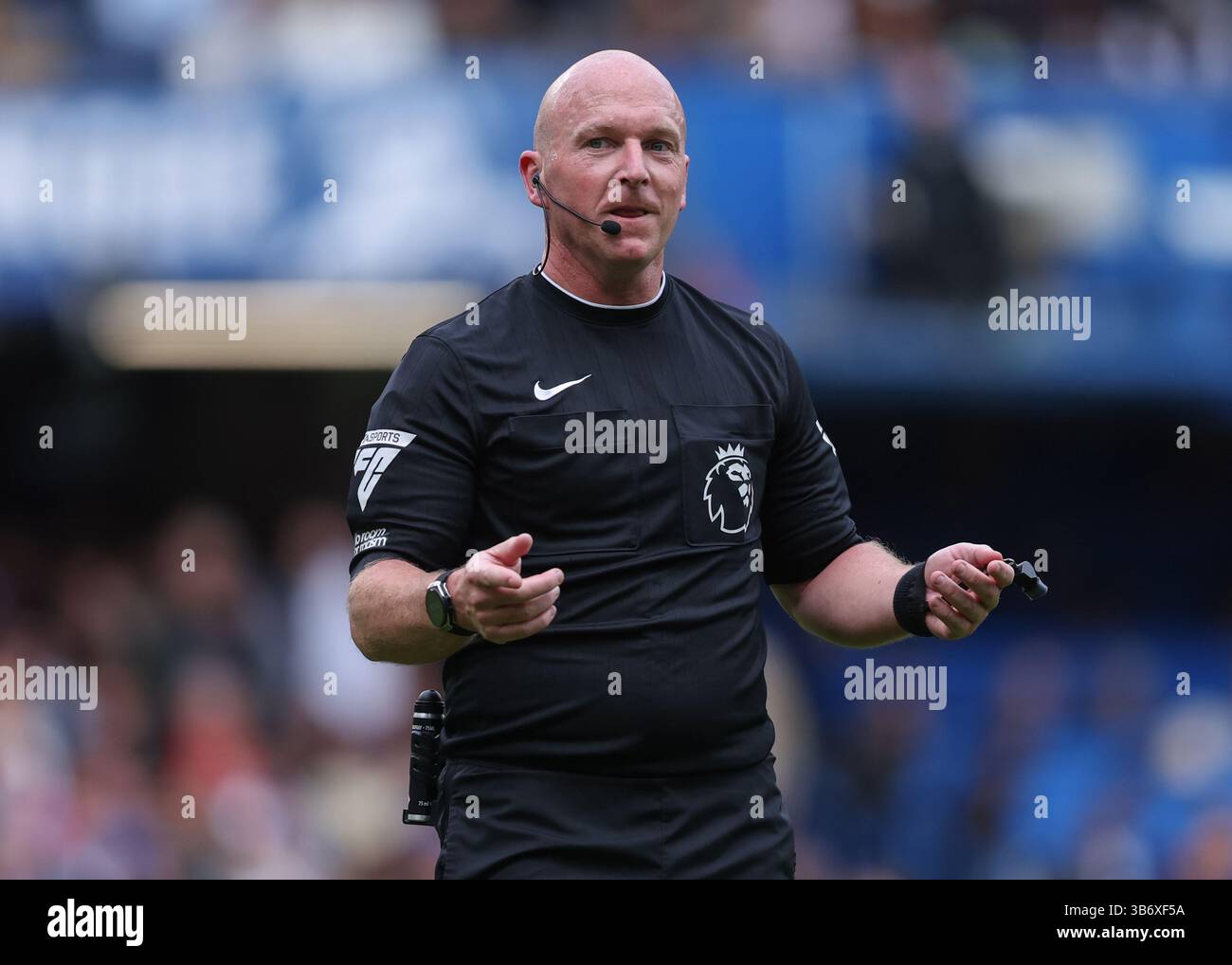 London, UK. 4th May, 2025. Referee Simon Hooper during the Chelsea vs ...