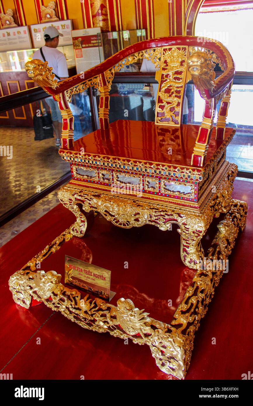 Vietnam, Hue. Hue Imperial City (Hoàng Thành Huế). Throne of the ...