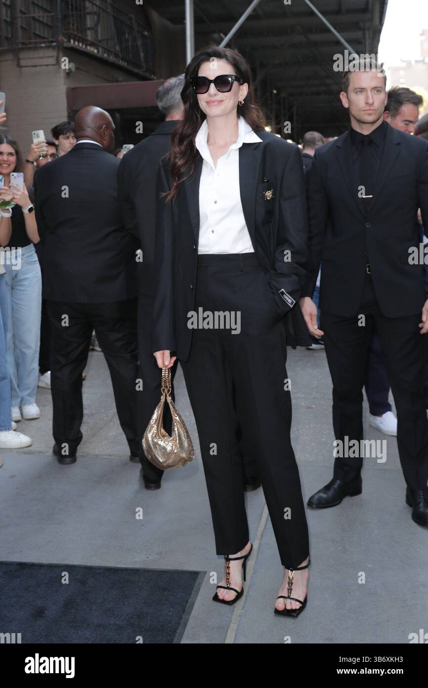 NEW YORK, NY - MAY 3, 2025: Anne Hathaway along with Celebrities and ...